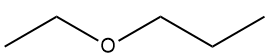 Show the condensed structure for the compound ethyl propyl ether ...