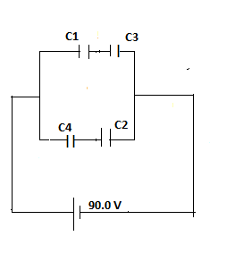 Consider the system of capacitors shown in the figure below (C_1 = 1.00 ...