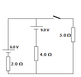 a. Determine the magnitude of the current that flows through 6.0 V ...
