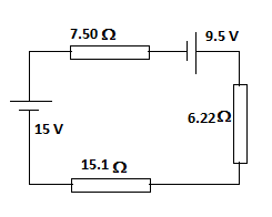 Find the magnitude and direction of the current in the figure below ...