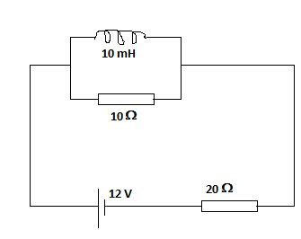 For the circuit shown, what is the rate of change of the current in the ...