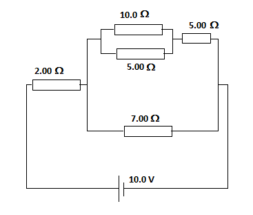 For the circuit below, a. find the voltage drop across the 7.00 \space ...