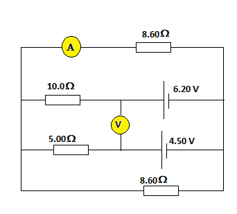 What are the expected readings of the following in the figure below? a ...