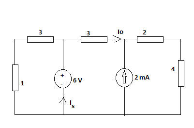 For the circuit below all the resistances are in unit of k \Omega. Use ...