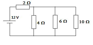 What is the current through the 10\ \Omega resistor? a. 0.59\ A \\ b. 1 ...