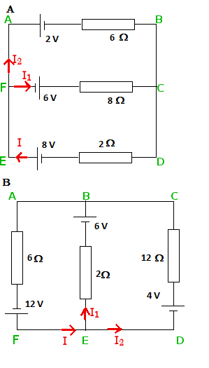 What is the current through each of the three branches of the circuits ...