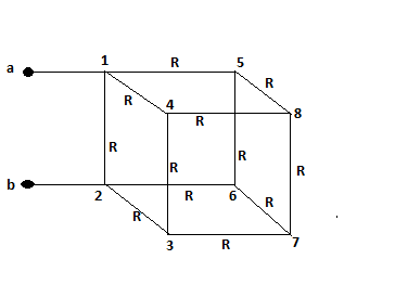 Consider a cube that is constructed from twelve identical resistors R ...