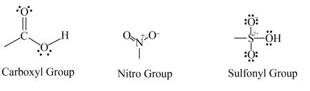 Write the structure of three different substituent groups which ...