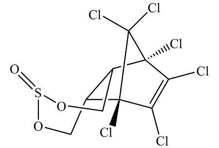 What is the structural formula of endosulfan? | Study.com