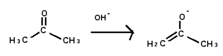 The aldol reaction between acetone and 4-methylbenzaldehyde, ending ...
