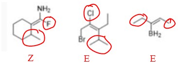 How many of the following molecules have E-configuration? a) 1 b) 3 c ...