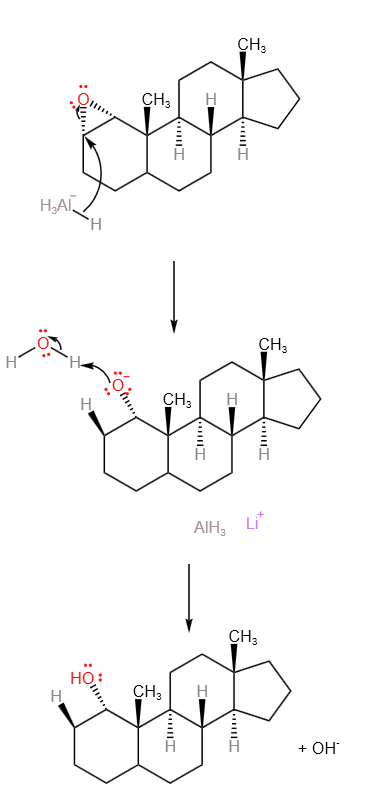 Predict the product when the following steroidal epoxide is treated with LiAlH4. | Homework ...