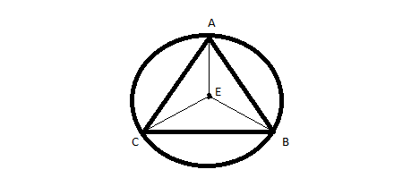 An Equilateral triangle (ABC) is inscribed inside a circle. The side ...