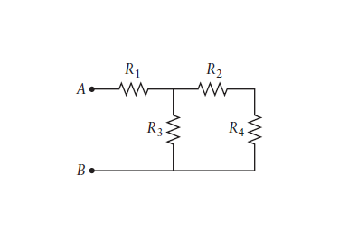 What is the equivalent resistance between points A and B? Consider the ...
