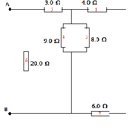Find the equivalent resistance between points A and B. | Homework.Study.com