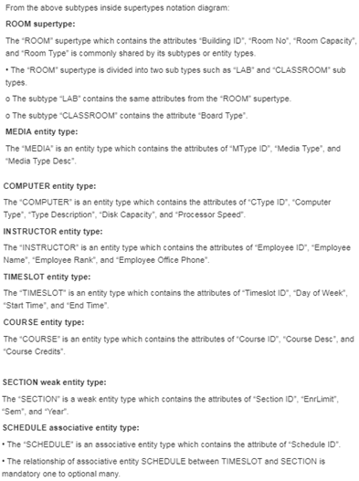 Develop an EER model for the following situation using the traditional ...