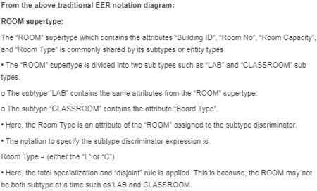 Develop an EER model for the following situation using the traditional ...
