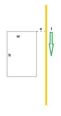 A rectangular conducting loop with dimensions w = 42.0 cm and h = 80.0 ...