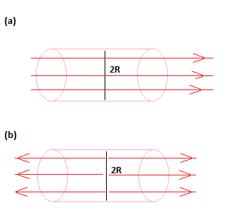 What is the net electric flux through the cylinder shown in figure a ...