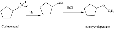 Predict the product for the given reaction. Reactants 1) Na, 2) EtCI ...