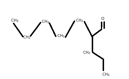 Draw the structure corresponding to the name. 2-propylheptanal ...