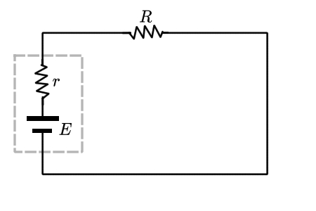 A battery with an internal EMF of 10 V and an internal resistance r = 1 ...