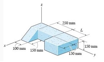 Locate the center of mass (\bar x , \bar y , \bar z ) of the ...