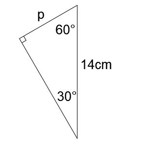 Find p in the figure below. | Homework.Study.com