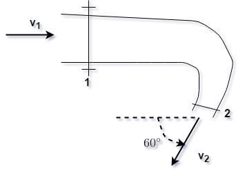 A reducing elbow for a water pipe system is shown. Evaluate the x- and ...