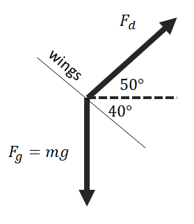 An airplane is flying in a horizontal circle at a speed of 113.3 m/s ...