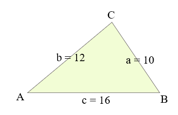 Find the solution(s) to the triangle problem, if it exists. a = 10, b ...