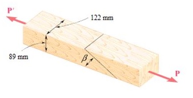 Two wooden members of 89 x 122-mm uniform rectangular cross section are ...