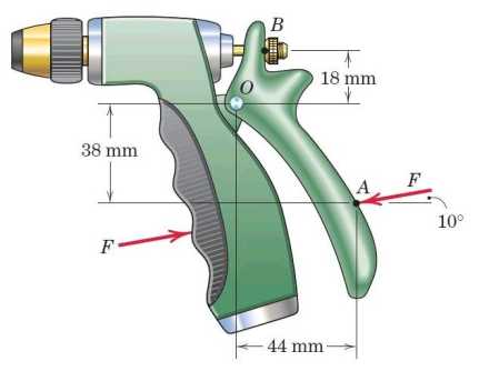 A 35-N axial force at B is required to open the springloaded plunger of ...
