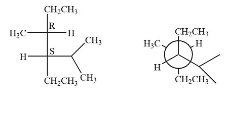1) Draw the structure below as a Newman projection looking down the ...