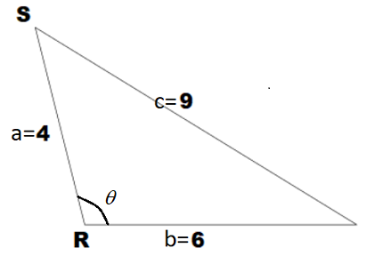 What is the measure of angle R in the following triangle expressed to ...