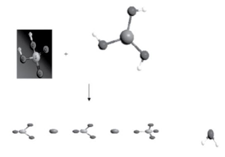 how do I draw the molecular-level representation of reaction between ...