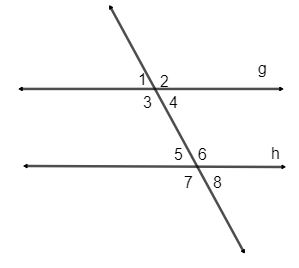 Lines g and h are parallel and m\angle 1= 65^\circ. What is m\angle 7 ...