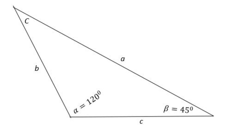 Solve the following triangle. Give exact answers and decimal ...