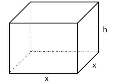 A box with a square base is open at the top. If 300 square foot of ...