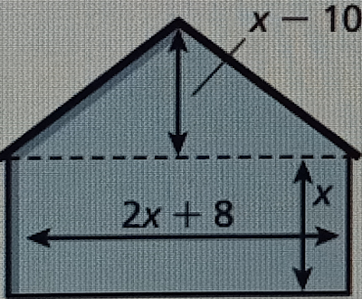 Create a polynomial to model the area of the composite figure ...
