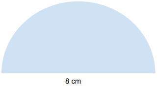 What is the perimeter of this figure? The diameter is 8 cm, use 3.14 ...