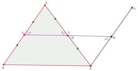 Points D, E, and F are the midpoints of sides \overline{BC}, \overline ...