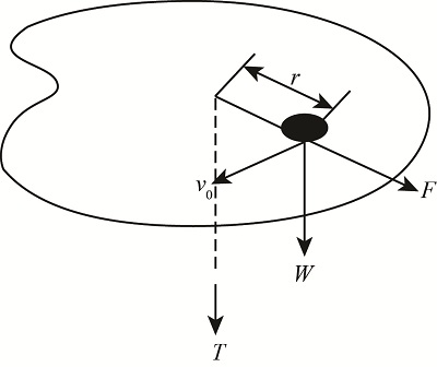 A disc of mass m slides on a smooth horizontal table and is attached to ...