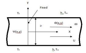 Consider an infinitely long two-dimensional fin of thickness l. The ...