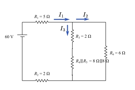 Consider the figure below. Find the voltage over the resistor R4 ...
