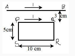 A rectangular loop of wire is placed next to a straight wire, as shown ...