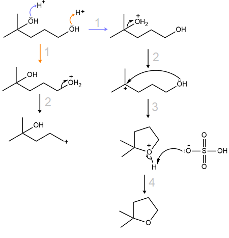 When 2-methylpentane-2,5-diol is treated with sulfuric acid ...