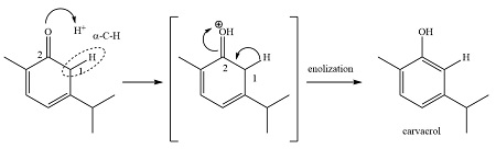 (R)-Carvone, the major component of the oil of spearmint, undergoes ...