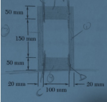 The built-up beam shown is made by gluing together two 20 x 250-mm ...