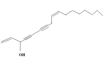 How many pi bonds in the molecule below (falcarinol)? | Homework.Study.com